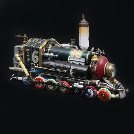 TRAIN SCULPTURE, made from recycled materials. Art - Sculptures ...