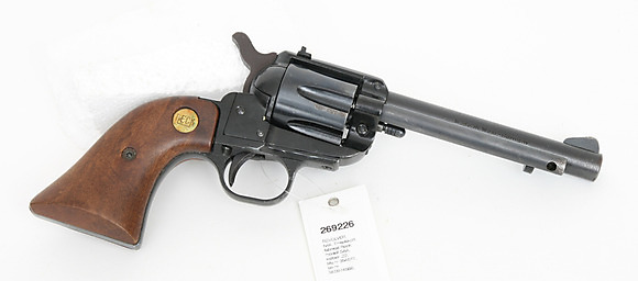 (364) REVOLVER, German, Single shot, made Reck, model SAA, caliber .22 ...