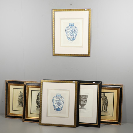 A GROUP OF EIGHT REPRODUCTION PRINTS. Art - Engravings & Prints - Auctionet