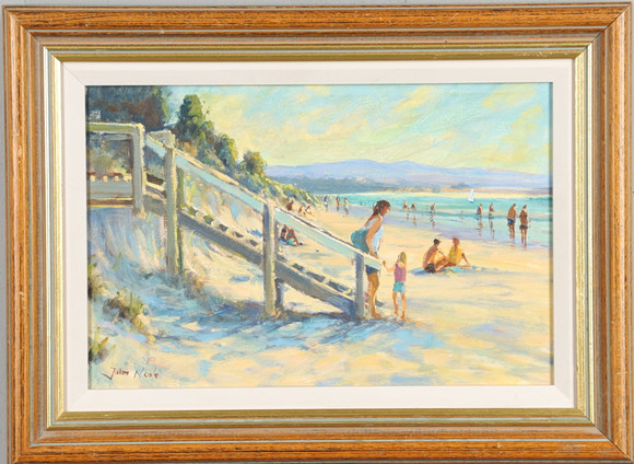 JOHN NEALE (CONTEMPORARY). ALAS RANNAALLE. Taide - Maalaus - Auctionet