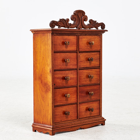 WALL CABINET / SPICY SHELF, oak, rectangular shape, 10 drawers with ...