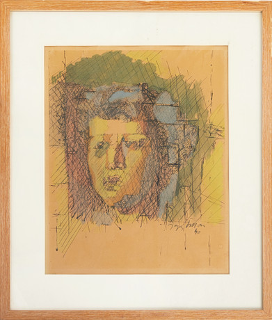 JACQUES VILLON (1875-1963). Face, signed and dated in the plate Jaques ...