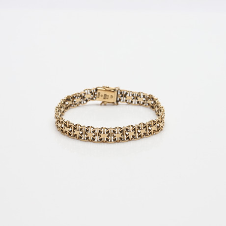 ARMBAND, 18K guld, X-länk, August Mikkov, 1966. Totalvikt ca 20,99 g ...