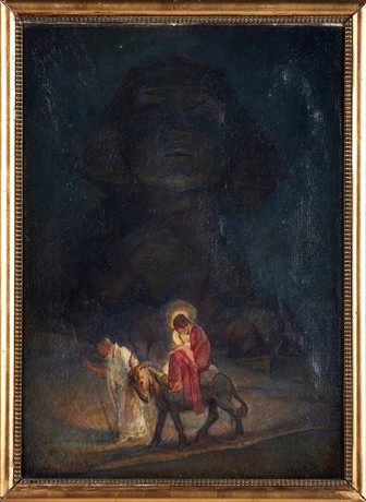 AXEL WALLERT (1890-1962). Flykten från Egypten, olja på duk, signerad ...