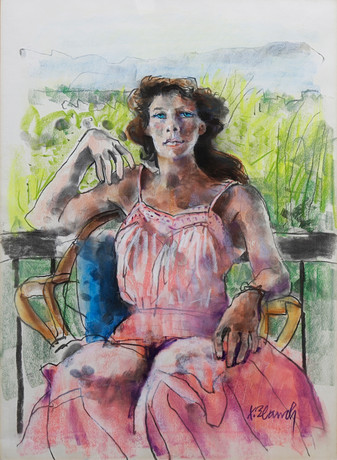 XAVIER BLANCH PLA. A girl. Art - Drawings - Auctionet