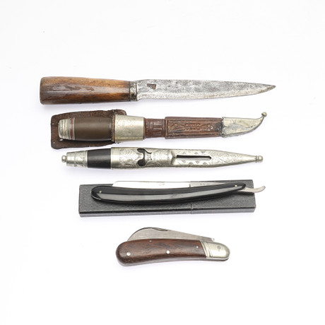 MESSER, 5-tlg., inkl. Gebr. Becker, Solingen, Deutschland. Waffen ...