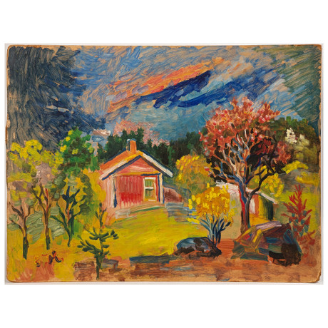 ESTER HENNING. Olja på pannå, monogramsignerad. Konst - Måleri - Auctionet