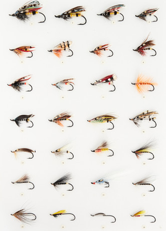 FLUGOR, 98 st, torrflugor, laxflugor mm. Samlarföremål ...