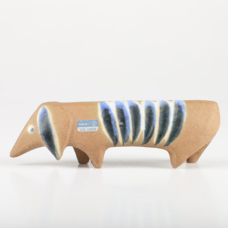 LISA LARSON. Figurin, "Tax" ur serien Lilla Zoo, stengods, Gustavsberg ...