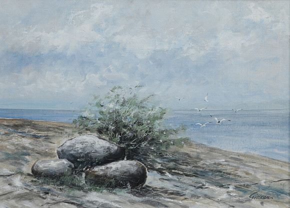 GIDEON JOHANSSON. Oil on canvas, coastal motif, signed. Art - Paintings ...