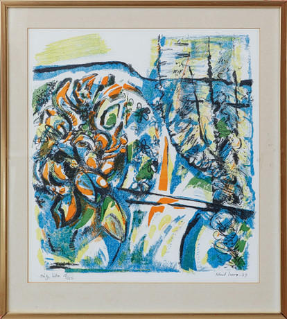 KNUT IRWE. Kesä saaristossa, värilitografia, signeerattu ja numeroitu ...