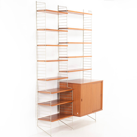 NILS STRINNING, hyllsystem, 2 sektioner, teak, 1964. Möbler - Skåp ...