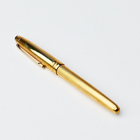 MONT BLANC, Fountain Pen Meisterstück solitaire 1444, gilt case, gilt ...