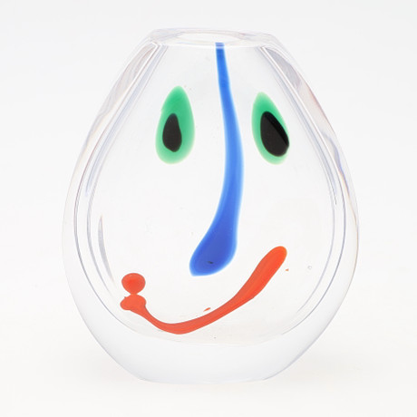 ANNE NILSSON. vas, glas, "Smiley Face", Orrefors. Glas - Bruksglas ...