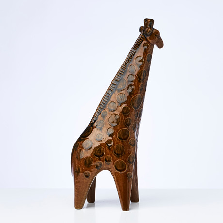 LISA LARSON. Figurine, giraffe from "Stora Zoo", Gustavsberg, glazed ...
