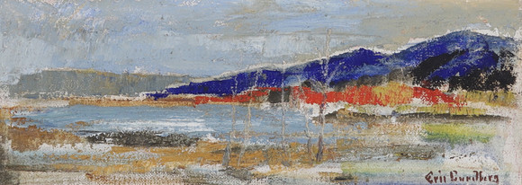 ERIC LUNDBERG. Olja på duk, "Fjällandskap", signerad. Konst - Måleri - Auctionet