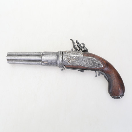 FLINT LOCK PISTOL "PEPPERBOX", replica. Weapons & Militaria - Guns ...