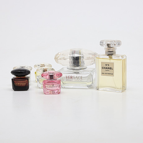 CHANEL NO 5 EAU DE PARFUM and 6 Versace bottles. Vintage & Designer ...