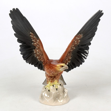 FIGURE, porcelain, eagle, Hertwig Germany. Ceramics & Porcelain ...