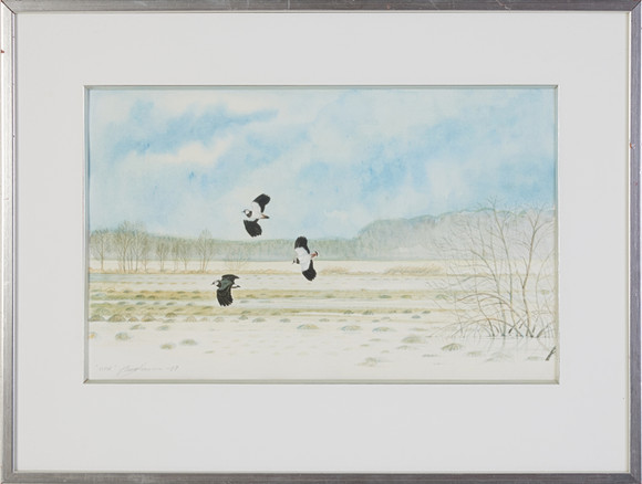 HANS LARSSON (f. 1976) "Vipor" akvarell, signerad och daterad -88. Konst - Måleri - Auctionet