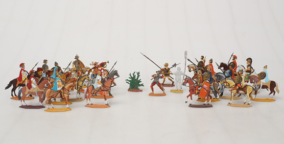 TENNSOLDATER, Berliner Zinnfiguren, 24 stycken, 1900- tal. Leksaker ...