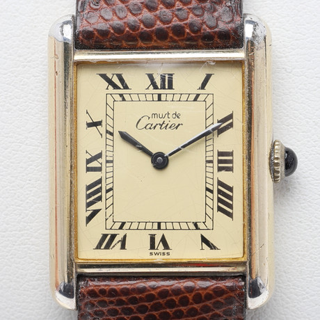 MUST DE CARTIER. damarmbandsur, förgyllt silver, manuell. Klockor & Ur ...