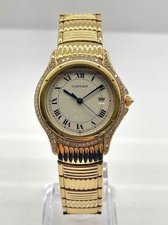 Cartier Cougar diamonds. Clocks & Watches - Wristwatches - Auctionet