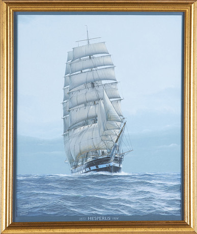 CARL HENDEL FRIBERG. "1873 Hesperus 1924", watercolour, signed CH ...