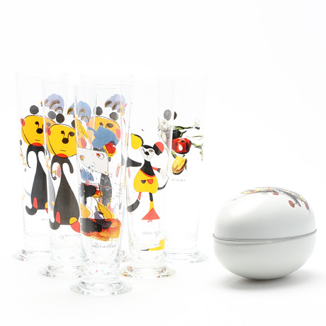 LASSE ÅBERG. BEER GLASS, 6 and 1 EASTER EGG. Glass - Utility glass ...