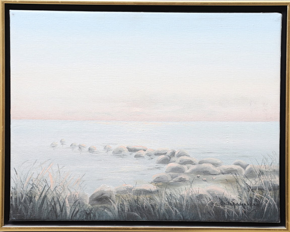 BRITA NORDENBERG. "Tidig morgon", olja på duk, signerad. Konst - Måleri ...