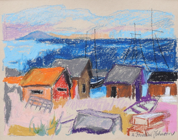 ASTRID FORSELIUS JOHNSON. Pastellkrita på papper, signerad. Konst ...