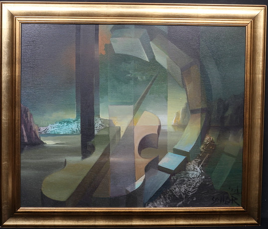 AKOS SOLLAR. Olja på pannå, signerad Sollar. Konst - Måleri - Auctionet