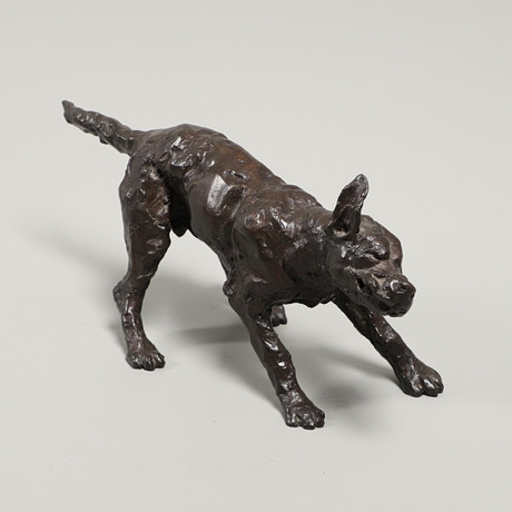 ROSEMARY COOK (BRITTISK, f.1952), 'WET LABRADOR SHAKING'. Konst ...