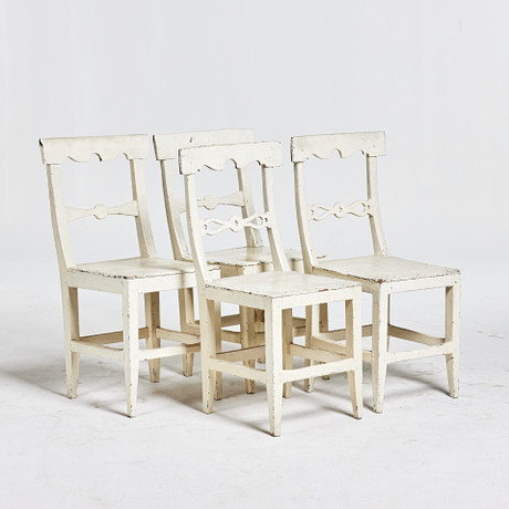 STOLAR, 4 st, 17/1800-tal, olika modeller, bemålade. Möbler - Fåtöljer ...