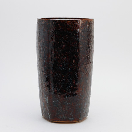JYTTE TREBBIEN. Floor vase, stoneware, Denmark, signed, 1961. Ceramics ...