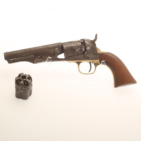 BLOCK REVOLVER, Colt 1862 Police with extra drum, USA, 1864. Weapons ...