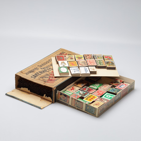 COLLECTION OF MATCH BOXES, approx. 40 pieces, including Jönköpings ...