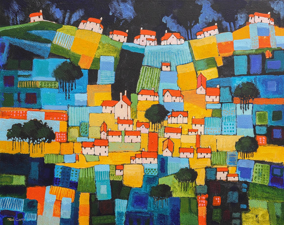 TONI GOFFE (BRITISH, 20TH / 21ST CENTURY). ENCROACHING BLUE. Art ...
