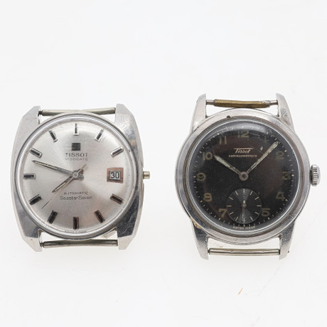 ARMBANDSUR, 2 st. Tissot Antimagnetique och Tissot Visodate Automatic ...