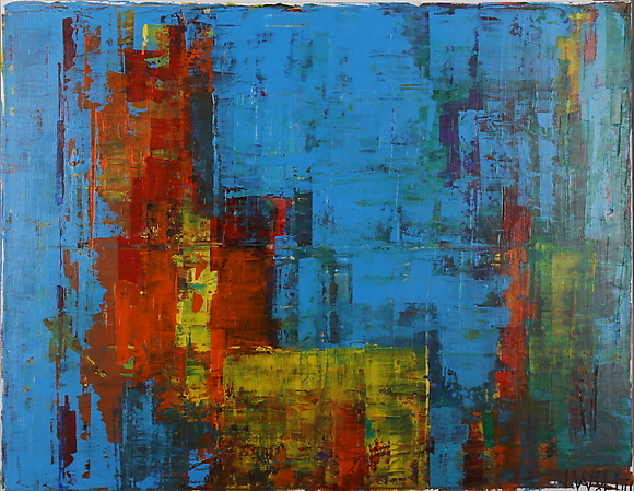 JAN WOLF. Akryl på duk "Colours of life-Bilbao" signerad J Wolf. Konst ...