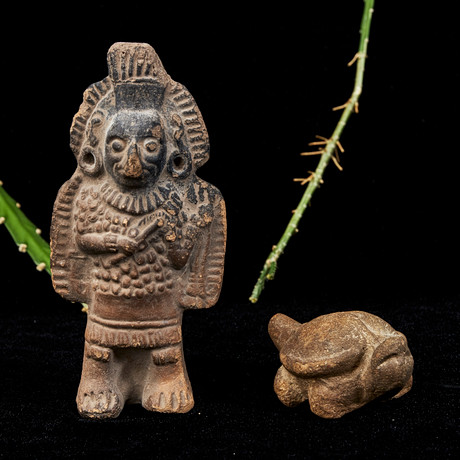 FIGURINES, 2 dlr, Aztec, ca. 1300-1521 AD, current Mexico, and possibly ...
