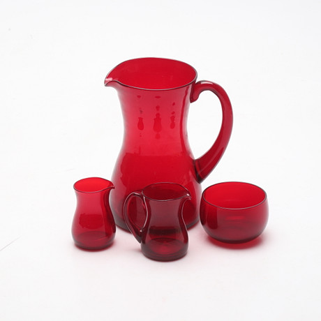 GLASS OBJECTS, 4 parts, Reijmyre. Glass - Utility glass - Auctionet