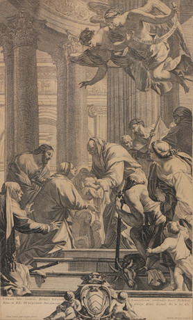 MICHEL DORNY. Presentation i templet, etsning, 1600-tal. Konst - Grafik ...