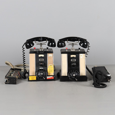 TELEVERKET, bordstelefoner, 2 stycken "linjeväljare", omkring 1900 ...