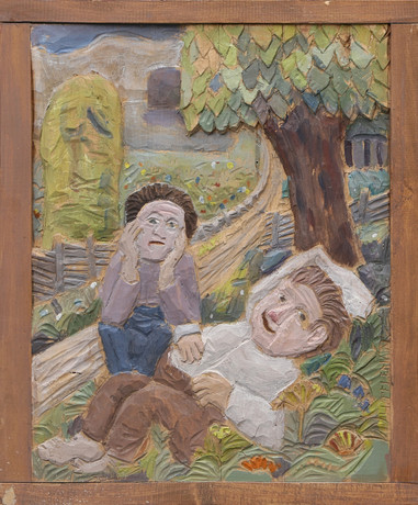 HELMER TELEMAN. WOOD RELIEF, signed, 1900. Art - Other - Auctionet