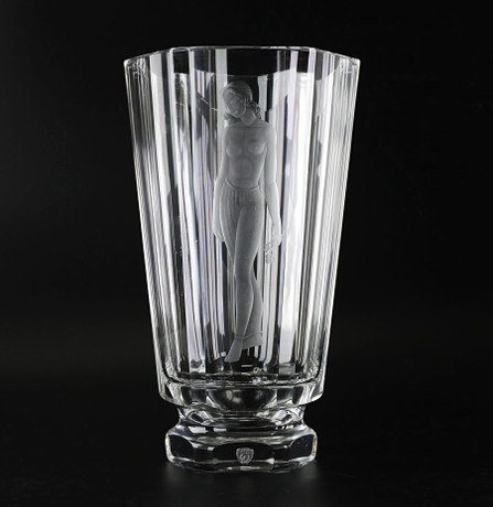 NILS LANDBERG. Vas, kristall, Swedish Grace, signerad, Orrefors. Glas ...