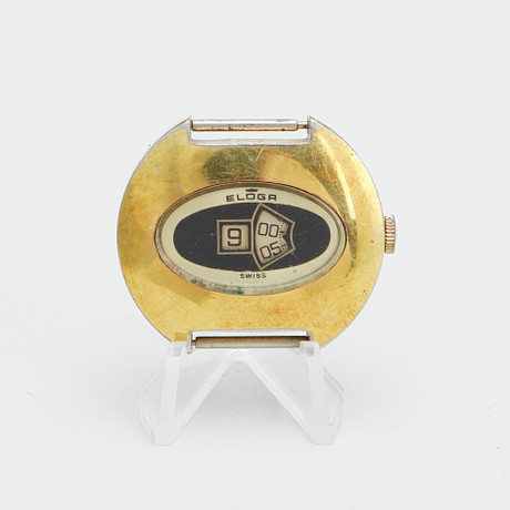 WRIST WATCH, Eloga, steel/double, Jump Hour, digital, 1970s. Clocks ...