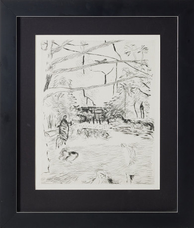 PIERRE BONNARD (1867-1947). "Le Parc Monceau", signed in the plate P ...