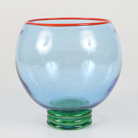 HELENA GIBSON. Vase, art glass, Gothenburg Glasstudio, signed. Glass ...