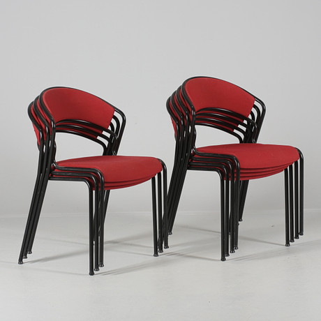 STOLAR, 7 st, stapelbara, Kinnarps, samtida. Möbler - Fåtöljer & Stolar ...